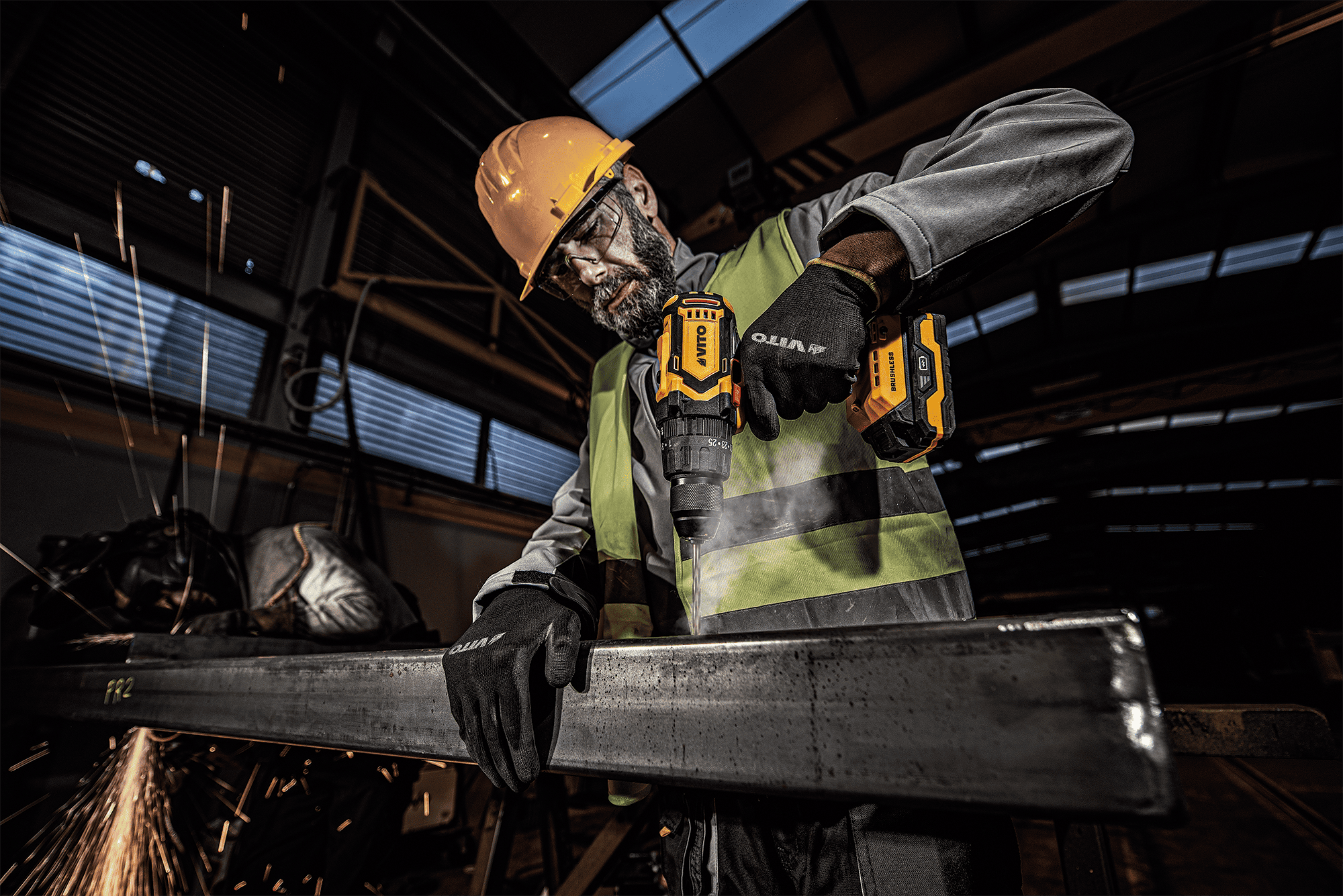 VIBBSFL20 | Brushless Cordless Percussion Combi Drill 20V, With 2 ...