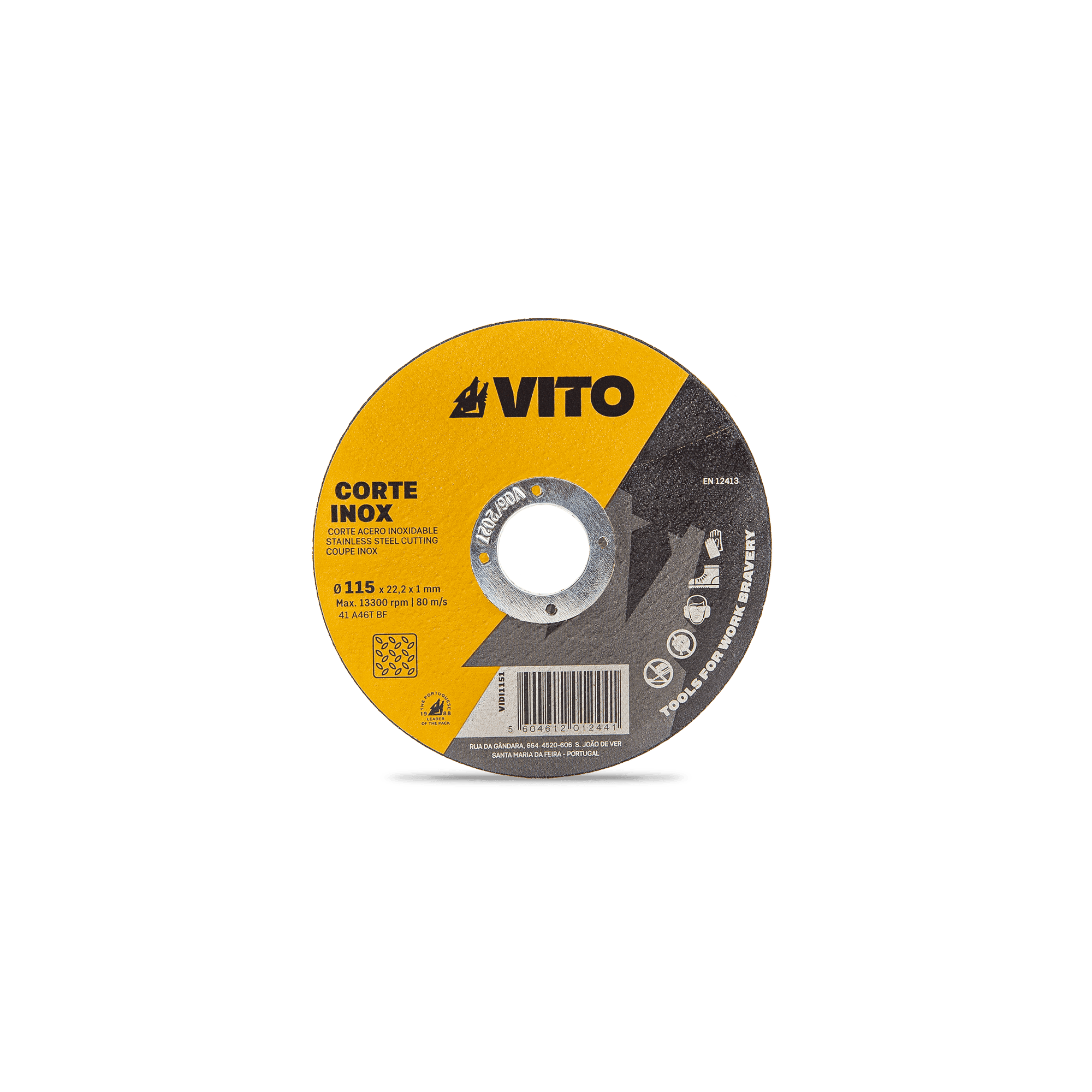VIDI1151100 | Disco Corte Inox 1Mm - 100Un | VITO