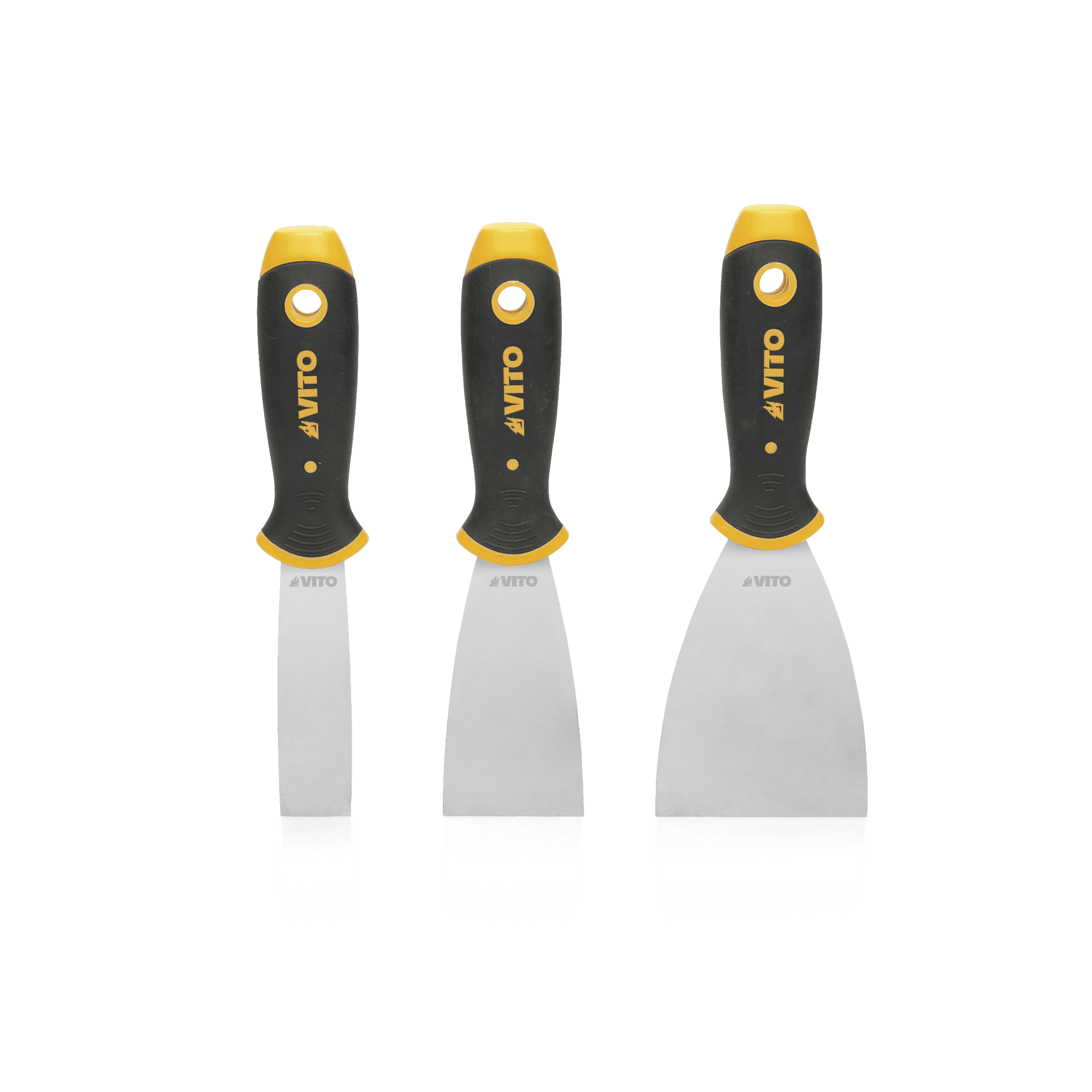 VIEFI100 | Espátula Flexible Acero Inoxidable Con Mango Bimateria | VITO